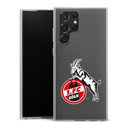 DeinDesign Galaxy S22 Ultra Handy Silikon H&uuml;lle Case transparent Handyh&uuml;lle Transparent Logo 1. Fc K&ouml;ln Silikon Case