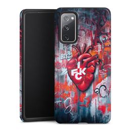 DeinDesign Galaxy S20 FE 5G Handy Panzer Handyh&uuml;lle robuste Outdoor H&uuml;lle Schutzh&uuml;lle gl&auml;nzend 1. Fc Kaiserslautern 1. Fck Heart Tough Case