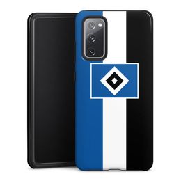 DeinDesign Galaxy S20 FE 5G Handy Panzer Handyh&uuml;lle robuste Outdoor H&uuml;lle Schutzh&uuml;lle gl&auml;nzend Hsv Hamburger Sv Stripes Tough Case