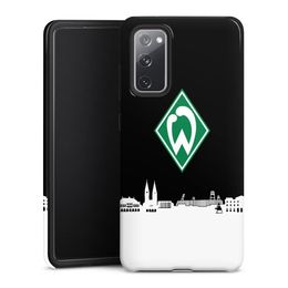 DeinDesign Galaxy S20 FE 5G Handy Panzer Handyh&uuml;lle robuste Outdoor H&uuml;lle Schutzh&uuml;lle gl&auml;nzend Sv Werder Bremen Skyline Official Licensed Product Tough Case