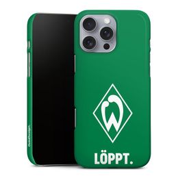 DeinDesign iPhone 16 Pro Max Handy Premium Case Smartphone Handyh&uuml;lle Schutzh&uuml;lle gl&auml;nzend Sv Werder Bremen Statement Official Licensed Product Premium Case