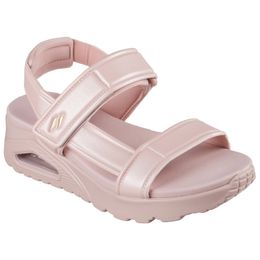 Sandale Skechers "UNO", Damen, Gr. 39, rosa, Lederimitat, unifarben, Schuhe Sandale, in veganer Verarbeitung