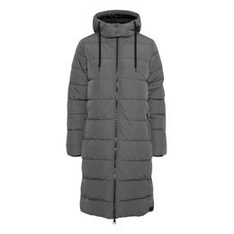 Winterjacke oxmo "Wintermantel OXSoliana", Damen, Gr. M, grau (pewter), Obermaterial: 100% Polyester PES., M&auml;ntel Winterjacke