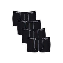 Boxershorts Sloggi "Boxershort Start Hipster C4P box 4er Pack", Herren, Gr. XL, schwarz, Obermaterial: 96% Baumwolle CO. 4% Elasthan EL., Unterhosen