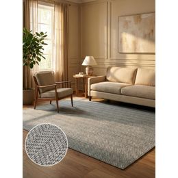 Teppich OTTO HOME "Nollan, In- und Outdoor geeignet, Balkon, Camping", grau, B:77cm H:8mm L:150cm, Kunstfaser, Teppiche, Teppich, Wetterfest & UV-best&auml;ndig, Sisal-Optik, Esszimmer, Wohnzimmer