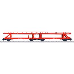 M&auml;rklin G&uuml;terwagen M&Auml;RKLIN "M&auml;rklin Doppel-Autotransportwagen Laaeks 553.1 - 47180", rot, Modelleisenbahn-Fahrzeuge, KinderB:3,5cm H:6cm L:31cm, Kunststoff, Metall, Made in Europe, B:3,5cm H:6cm L:31cm