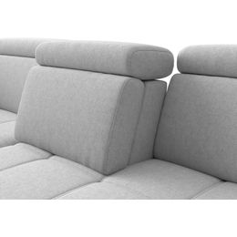 Sit & More Ecksofa SIT & MORE "Vanity", grau, B:264cm H:84cm T:181cm, 100% Polyester, Sofas, Ecksofa, Inkl.Sitz-,Kopf-und Armteilverstellung
