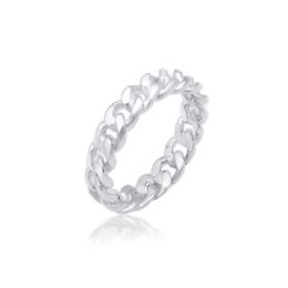 Fingerring Elli "Panzer Design Bandring 925 Silber" Gr. 56, silber, Fingerringe, Damen, 56mm, ohne Stein, Silber 925 (Sterlingsilber), 4mm, Fingerring
