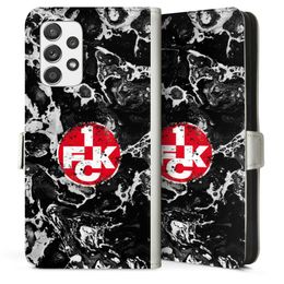 DeinDesign Galaxy A52s 5G Handy Klapph&uuml;lle Handyh&uuml;lle aus Kunst Leder wei&szlig; Flip Case Coat Of Arms 1. Fc Kaiserslautern Muster Sideflip mit Lasche