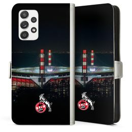 DeinDesign Galaxy A52s 5G Handy Klapph&uuml;lle Handyh&uuml;lle aus Kunst Leder wei&szlig; Flip Case Stadium 1. Fc K&ouml;ln Official Licensed Product Sideflip mit Lasche