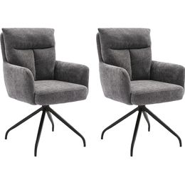 Esszimmerstuhl Home Affaire "Monaco", grau (grau, schwarz, grau), B:59cm H:92,5cm T:67,5cm, St&uuml;hle, Esszimmerstuhl, verschiedene Gestelle w&auml;hlbar, Belastbar bis 120 Kg