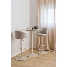 Bartisch ACTONA GROUP "Stehtisch", braun, grau, braun, B:80cm H:105cm T:80cm, Tische, Bartisch, Tisch braun, polierte Keramiktischplatte
