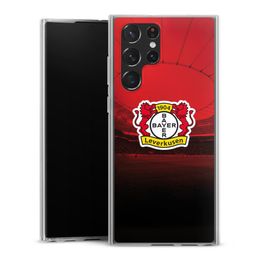 DeinDesign Galaxy S22 Ultra Handy Silikon H&uuml;lle Case transparent Handyh&uuml;lle Bayer 04 Leverkusen Official Licensed Product Stadium Silikon Case