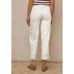 Loose-fit-Jeans STREET ONE STUDIO, Damen, Gr. 27, L&auml;nge 28, ecru washed, Jeans, 98% Baumwolle, 2% Elasthan, unifarben, kn&ouml;chelfrei, Jeans, im Loose Fit