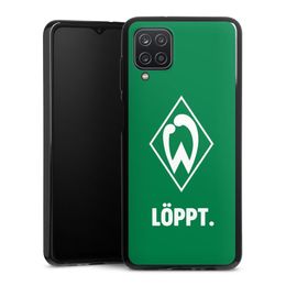 DeinDesign Galaxy A12 Handy Silikon H&uuml;lle Case schwarz Handyh&uuml;lle Sv Werder Bremen Official Licensed Product Statement