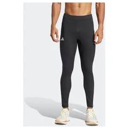 Lauftights Adidas PERFORMANCE "ADIZERO E L TGT", Herren, Gr. M, N-Gr, schwarz (schwarz, normal, gr.), Obermaterial: 85% Polyester, 15% Elasthan, Hosen