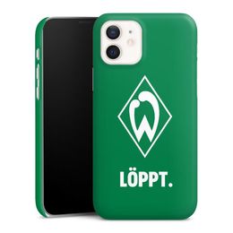 DeinDesign iPhone 12 Handy Premium Case Smartphone Handyh&uuml;lle Schutzh&uuml;lle matt Official Licensed Product Statement Sv Werder Bremen Premium Case