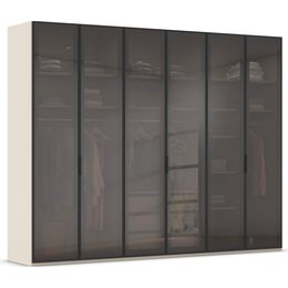 Kleiderschrank Rauch "Schrank Garderobe SKAT SHINE Breiten 151/201/251/301cm, H&ouml;he 223/235cm", beige (champagner), B:301cm H:235cm T:61cm, Glas, Holzwerkstoff, Schr&auml;nke, Kleiderschrank, edle Schrankfront mit hochwertigen Glasrahment&uuml;ren MADE IN GERMANY