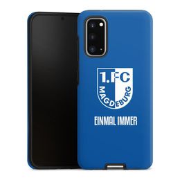 DeinDesign Galaxy S20 Handy Panzer Handyh&uuml;lle robuste Outdoor H&uuml;lle Schutzh&uuml;lle matt Coat Of Arms Official Licensed Product 1. Fc Magdeburg Tough Case