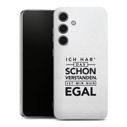 DeinDesign Galaxy S25+ Handy Silikon H&uuml;lle Case transparent Handyh&uuml;lle Spruch Sayings Statement Silikon Case