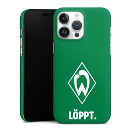 DeinDesign iPhone 14 Pro Max Handy Premium Case Smartphone Handyh&uuml;lle Schutzh&uuml;lle matt Sv Werder Bremen Statement Official Licensed Product Premium Case