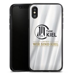 DeinDesign iPhone X Handy Silikon H&uuml;lle Case schwarz Handyh&uuml;lle Official Licensed Product Thw Kiel Handball