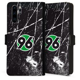 DeinDesign Huawei P30 Pro Handy Klapph&uuml;lle Handyh&uuml;lle aus Kunst Leder schwarz Flip Case Coat Of Arms H96 Hannover 96 Sideflip mit langer Lasche