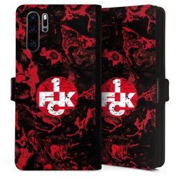 DeinDesign Huawei P30 Pro Handy Klapph&uuml;lle Handyh&uuml;lle aus Kunst Leder schwarz Flip Case 1. Fc Kaiserslautern 1. Fck Logo Sideflip mit langer Lasche