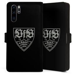 DeinDesign Huawei P30 Pro Handy Klapph&uuml;lle Handyh&uuml;lle aus Kunst Leder schwarz Flip Case Official Licensed Product Vfb Stuttgart Logo Sideflip mit langer Lasche