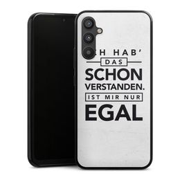 DeinDesign Galaxy A34 5G Handy Slim Case extra d&uuml;nn Silikon Handyh&uuml;lle schwarz H&uuml;lle Spruch Sayings Statement Silikon Slim Case