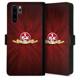 DeinDesign Huawei P30 Pro Handy Klapph&uuml;lle Handyh&uuml;lle aus Kunst Leder schwarz Flip Case Logo Official Licensed Product 1. Fc Kaiserslautern Sideflip mit langer 