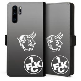 DeinDesign Huawei P30 Pro Handy Klapph&uuml;lle Handyh&uuml;lle aus Kunst Leder schwarz Flip Case Logo 1. Fck 1. Fc Kaiserslautern Sideflip mit langer Lasche