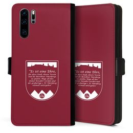 DeinDesign Huawei P30 Pro Handy Klapph&uuml;lle Handyh&uuml;lle aus Kunst Leder schwarz Flip Case 1. Fc N&uuml;rnberg Bundesliga Merchandise Sideflip mit langer Lasche