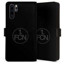 DeinDesign Huawei P30 Pro Handy Klapph&uuml;lle Handyh&uuml;lle aus Kunst Leder schwarz Flip Case 1. Fcn 1. Fc N&uuml;rnberg Logo Sideflip mit langer Lasche