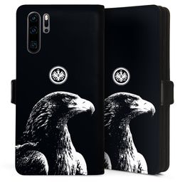 DeinDesign Huawei P30 Pro Handy Klapph&uuml;lle Handyh&uuml;lle aus Kunst Leder schwarz Flip Case Attila Official Licensed Product Eintracht Frankfurt Sideflip mit langer 