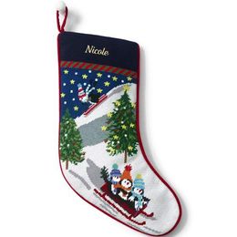 LANDS' END Gobelin-Weihnachtsstrumpf, Damen,  Sonstige, Baumwolle/Wolle, by Lands' End