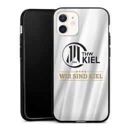 DeinDesign iPhone 12 Handy Silikon H&uuml;lle Case schwarz Handyh&uuml;lle Official Licensed Product Thw Kiel Handball