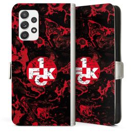 DeinDesign Galaxy A52s 5G Handy Klapph&uuml;lle Handyh&uuml;lle aus Kunst Leder wei&szlig; Flip Case 1. Fc Kaiserslautern 1. Fck Logo Sideflip mit Lasche