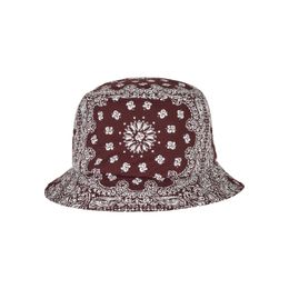 Flex Cap Flexfit "Flexfit Accessoires Bandana Print Bucket Hat", Gr. onesize, cherry, wei&szlig;, 100% Baumwolle, Caps