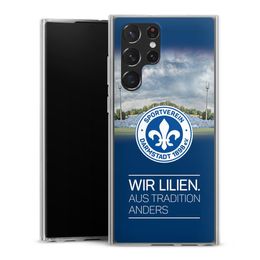DeinDesign Galaxy S22 Ultra Handy Silikon H&uuml;lle Case transparent Handyh&uuml;lle Official Licensed Product Sv Darmstadt 98 Coat Of Arms Silikon Case
