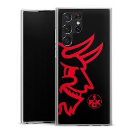 DeinDesign Galaxy S22 Ultra Handy Silikon H&uuml;lle Case transparent Handyh&uuml;lle 1. Fc Kaiserslautern Logo Official Licensed Product Silikon Case