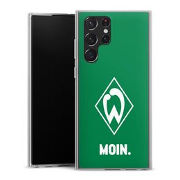 DeinDesign Galaxy S22 Ultra Handy Silikon H&uuml;lle Case transparent Handyh&uuml;lle Moin Official Licensed Product Sv Werder Bremen Silikon Case