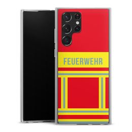 DeinDesign Galaxy S22 Ultra Handy Silikon H&uuml;lle Case transparent Handyh&uuml;lle Fire Fighters Life Saver Fire Fighter Silikon Case