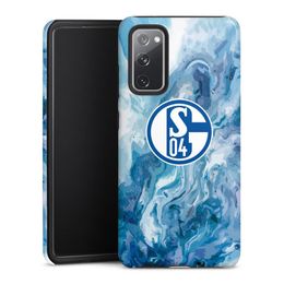 DeinDesign Galaxy S20 FE 5G Handy Panzer Handyh&uuml;lle robuste Outdoor H&uuml;lle Schutzh&uuml;lle gl&auml;nzend Merchandise Fc Schalke 04 Logo Tough Case
