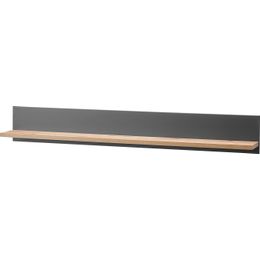 Wandregal OTTO HOME "Westminster", grau (dunkelgrau, wotan eiche), B:138cm H:20cm T:18cm, Holzwerkstoff, Regale, Wandregal H&auml;ngeregal Regal, im romantischen Landhausstil