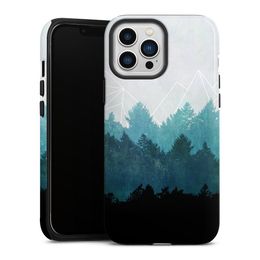 DeinDesign iPhone 13 Pro Max Handy Panzer Handyh&uuml;lle robuste Outdoor H&uuml;lle Schutzh&uuml;lle gl&auml;nzend Tree Forrest Abstract Tough Case