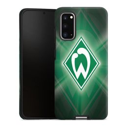 DeinDesign Galaxy S20 Handy Panzer Handyh&uuml;lle robuste Outdoor H&uuml;lle Schutzh&uuml;lle matt Sv Werder Bremen Coat Of Arms Official Licensed Product Tough Case