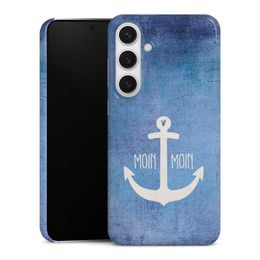 DeinDesign Galaxy S24+ Handy Premium Case Smartphone Handyh&uuml;lle Schutzh&uuml;lle gl&auml;nzend Anchor Maritim Blue Premium Case