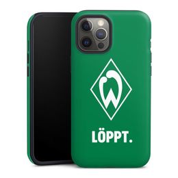 DeinDesign iPhone 12 Pro Handy Panzer Handyh&uuml;lle robuste Outdoor H&uuml;lle Schutzh&uuml;lle matt Sv Werder Bremen Statement Official Licensed Product Tough Case
