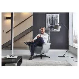 Sessel Hukla "HU-LC17037", grau (torro steel), B:78cm H:88cm T:82cm, Sessel, Sessel, Verstellbare Beinauflage und R&uuml;ckenlehne, hochklappbare R&uuml;ckenpolster